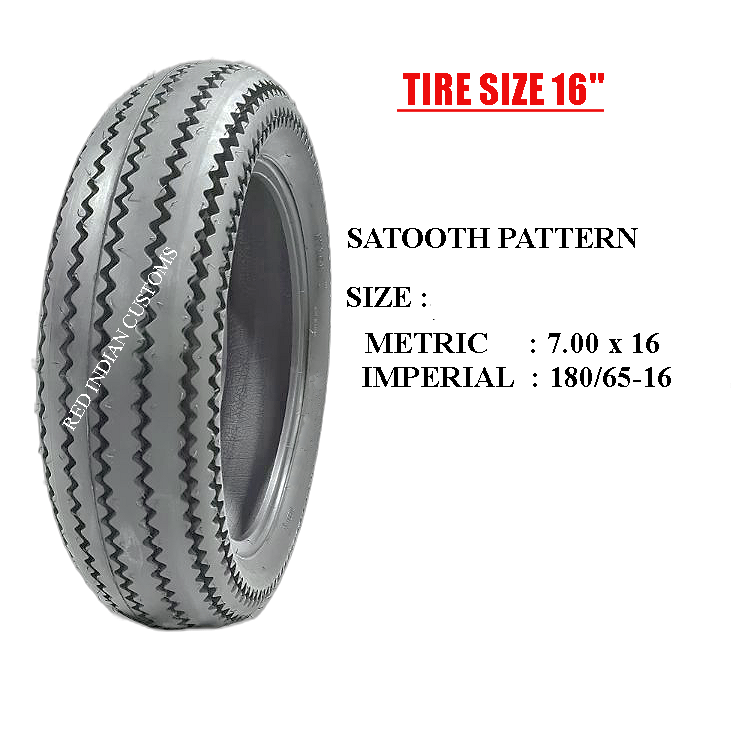 TIRE SIZE 16” SAWTOOTH CLASSIC TUBELESS TIRES – RED INDIAN CUSTOMS